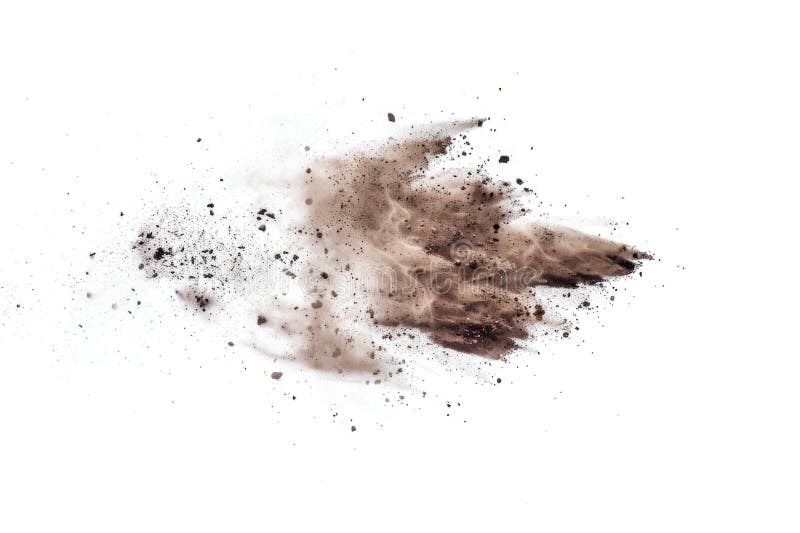 A Cloud of Dust on a White Background Stock Image - Image of pollution ...