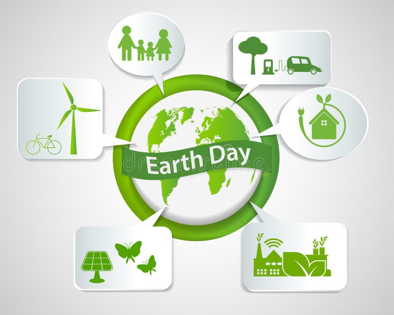 Cloud Ecology Concept.Green Cities Help the World with Eco-friendly ...