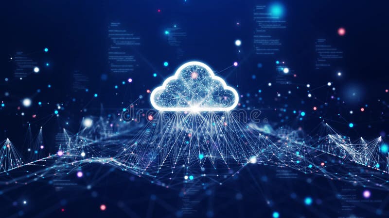 Cloud and Edge Computing Technology Concept with Cybersecurity Data ...