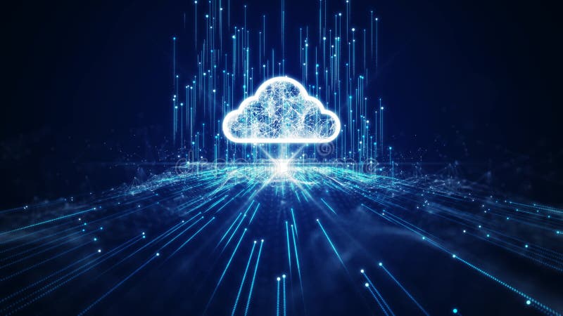 Cloud and Edge Computing Technology Concept with Cybersecurity Data ...