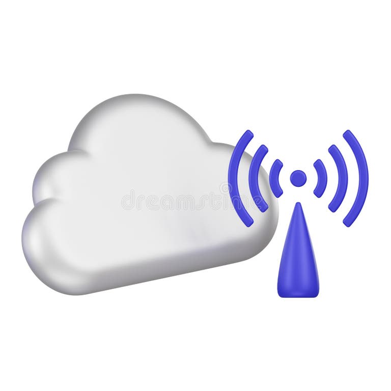 Cloud Edge Network Access Point 3d Icon Stock Image - Illustration of ...