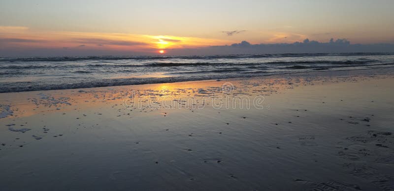 Cloud Edge Sunset from Beach Stock Photo - Image of sunset, cloud ...