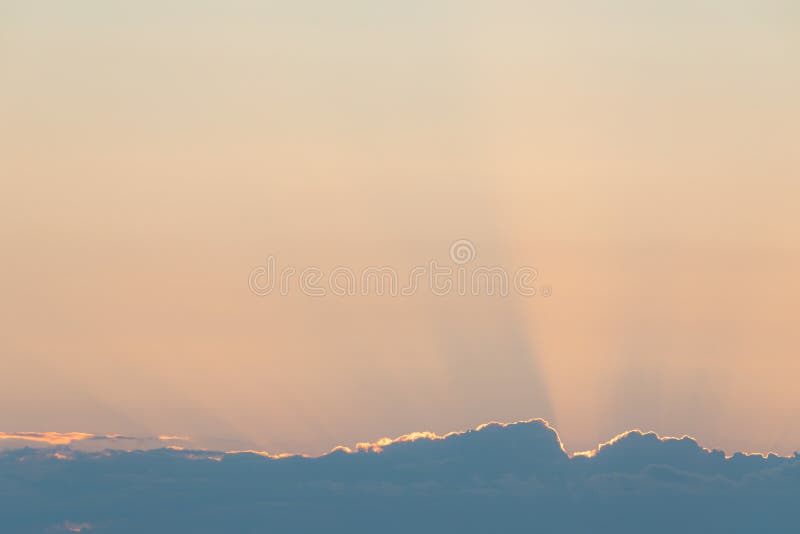 Cloud Edge and Sunset Light Behind Clouds Stock Photo - Image of clouds ...