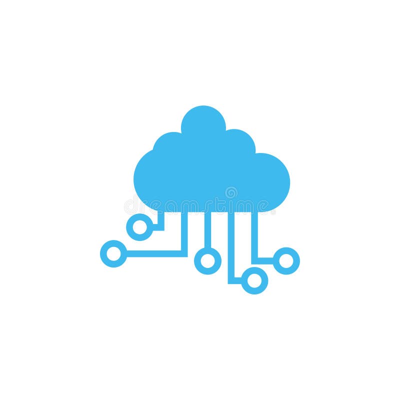 Cloud Electronic Circuit Icon Deisgn Template Stock Vector ...