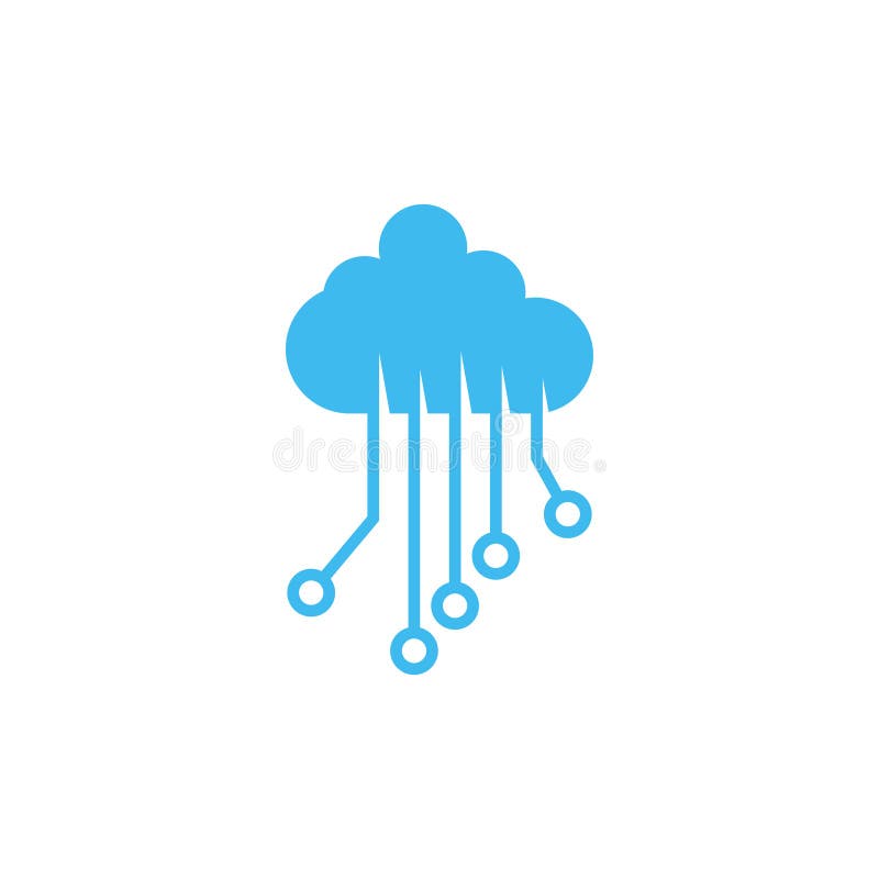 Cloud Electronic Circuit Icon Deisgn Template Stock Vector ...