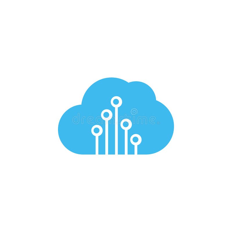 Cloud Electronic Circuit Icon Deisgn Template Stock Vector ...