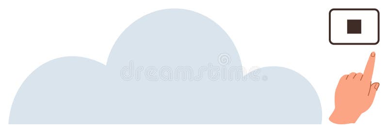 Cloud Computing Concept with User Interacting Via Touchscreen Stock ...