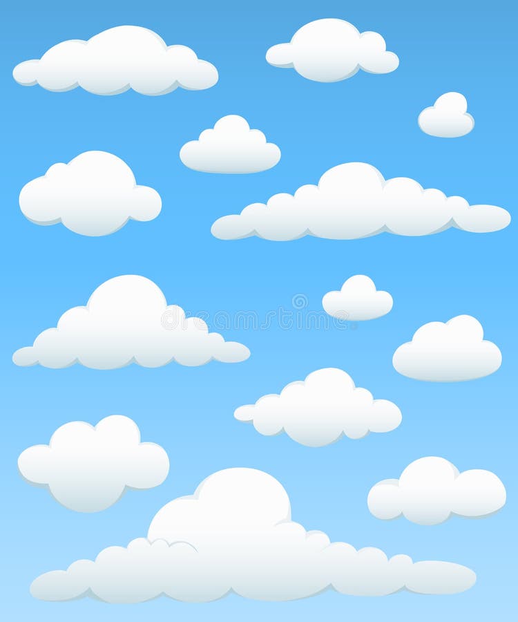 Cloud Element Set stock vector. Illustration of weather - 54444818