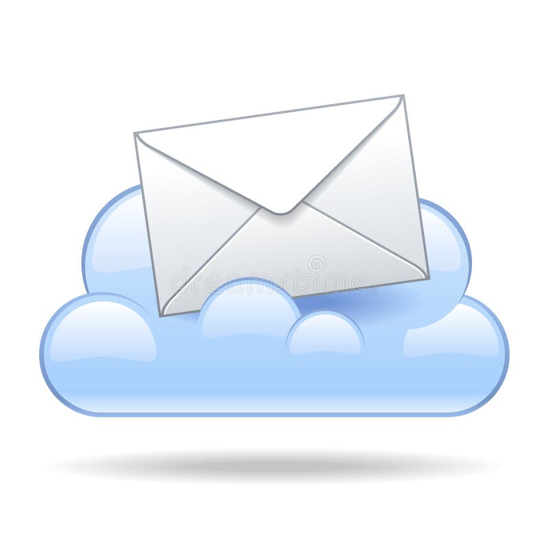 Cloud Email stock vector. Illustration of backup, communication - 25832280