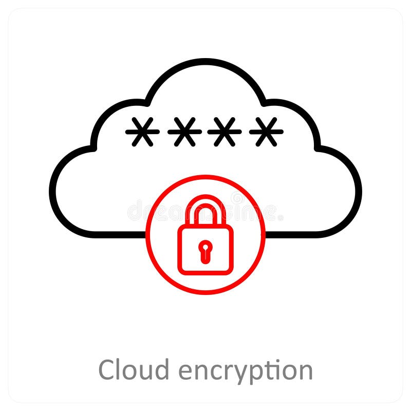 Cloud Encryption stock illustration. Illustration of design - 339946259