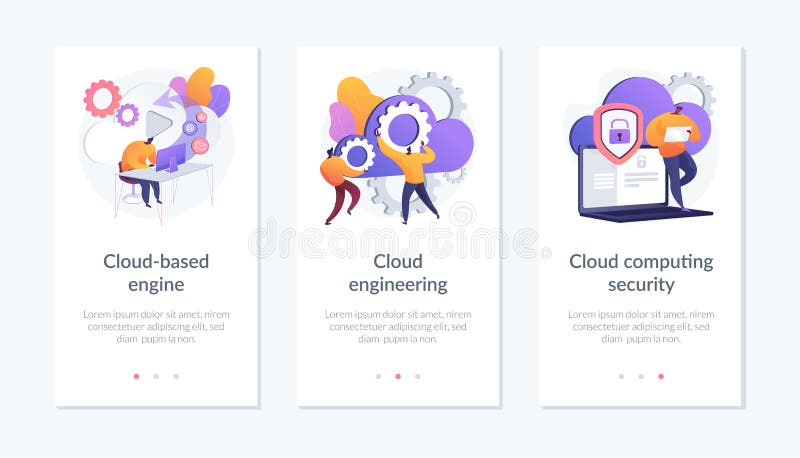 Cloud Engineering Header Banner. Stock Vector - Illustration of ...