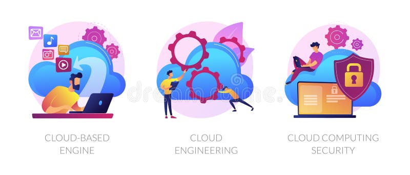 Cloud Engineering Services Vector Concept Metaphors. Stock Vector ...