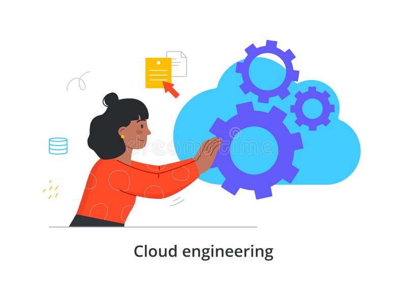Cloud Engineering concept stock vector. Illustration of future - 231639996