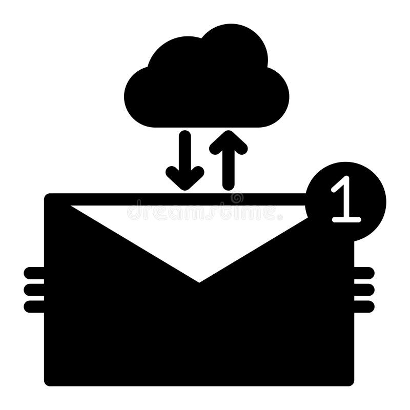 Cloud Envelope Isolated Vector Icon Which Can Easily Modify or Edit ...
