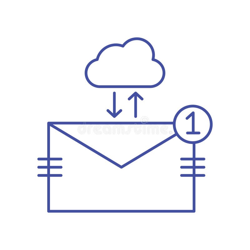 Cloud Envelope Isolated Vector Icon Which Can Easily Modify or Edit ...