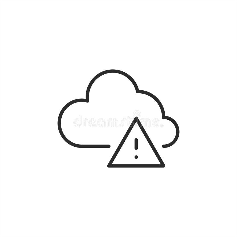 Cloud Error Alert Icon stock vector. Illustration of protect - 316694825