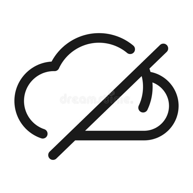 Cloud Error or Cancel or Disconnect Connection Icon. Cloud Computing ...