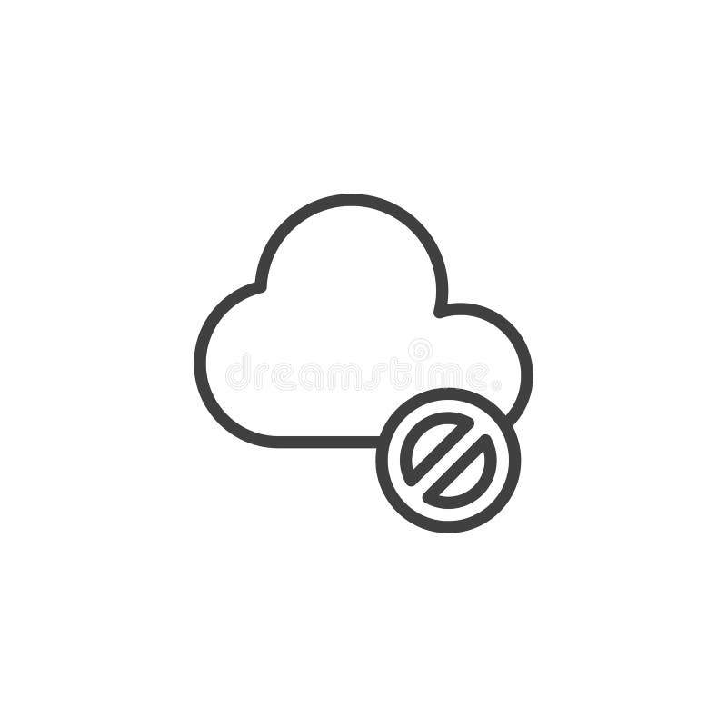 Cloud Error Vector Solid Icon Design Illustration. Cloud Computing ...