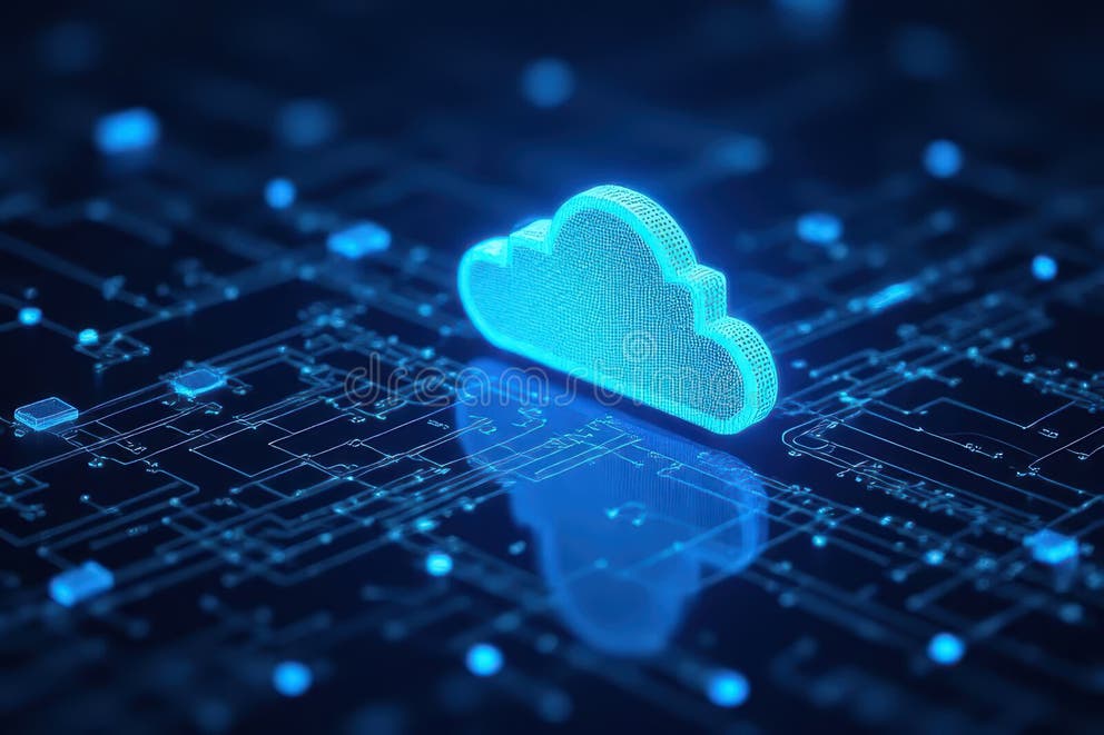 Cloud Exchange Server Infrastructure Stock Illustration - Illustration ...