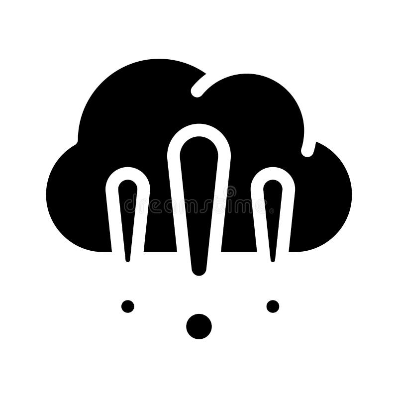 Cloud Exclamation Marks Glyph Icon Vector Illustration Stock Vector ...