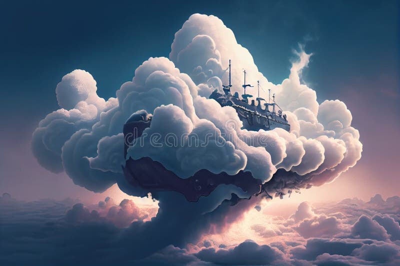 Cloud Explorer, Made with Generative AI Stock Illustration ...