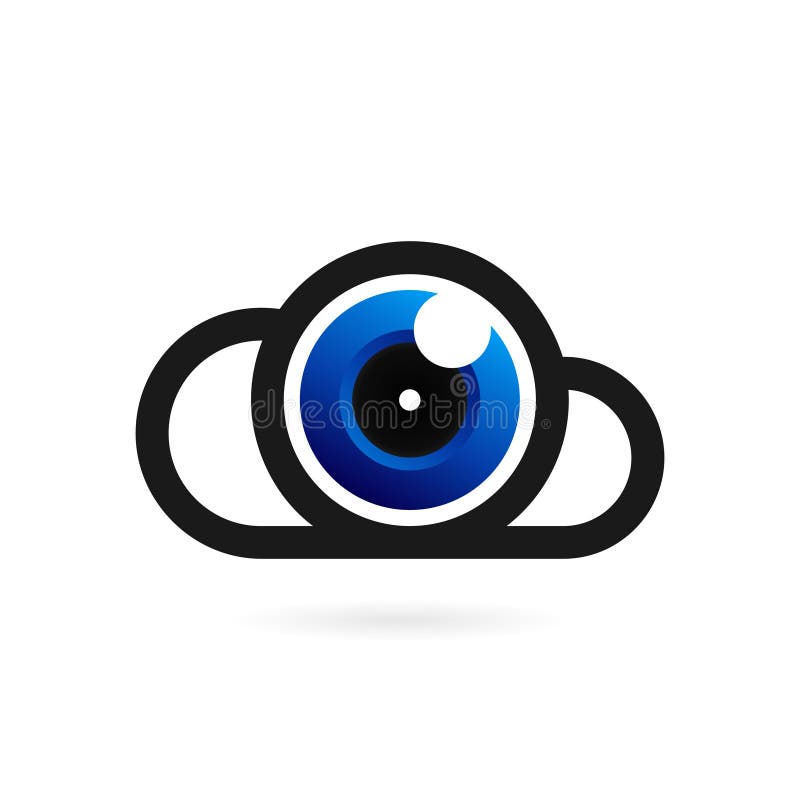 Cloud Eye Logo, Camera Cloud Logo Stock Vector - Illustration of ...
