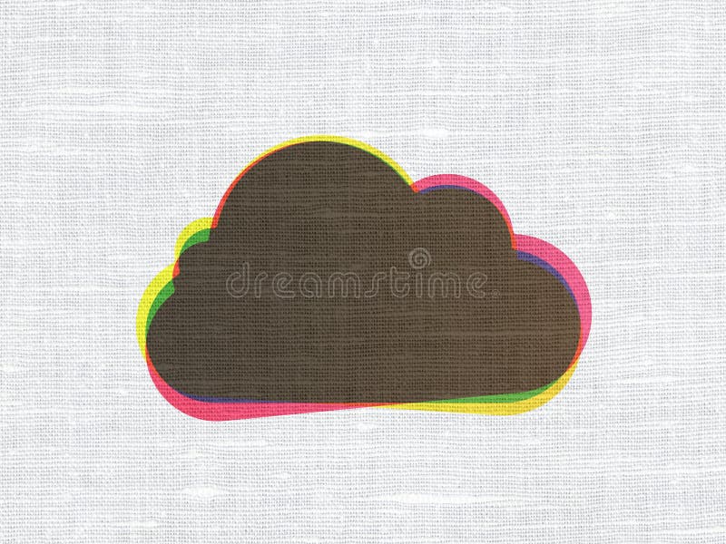 Cloud on Fabric Texture Background Stock Illustration - Illustration of ...