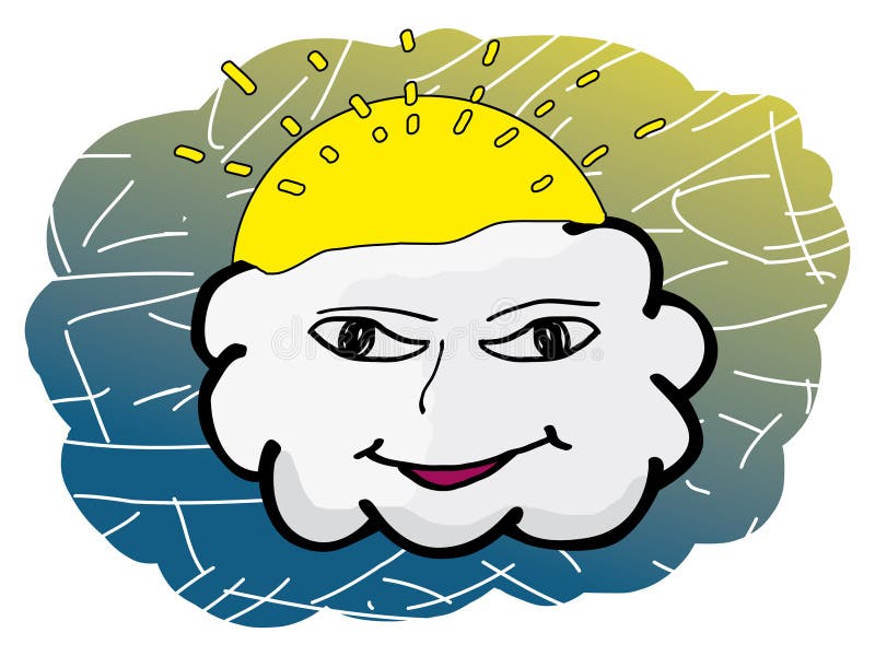 Cloud face stock illustration. Illustration of cloud - 11555860
