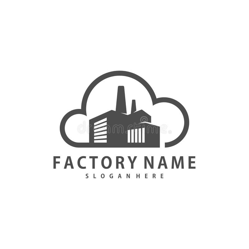 Cloud Factory Logo Design Vector, Creative Factory Logo Design Template ...