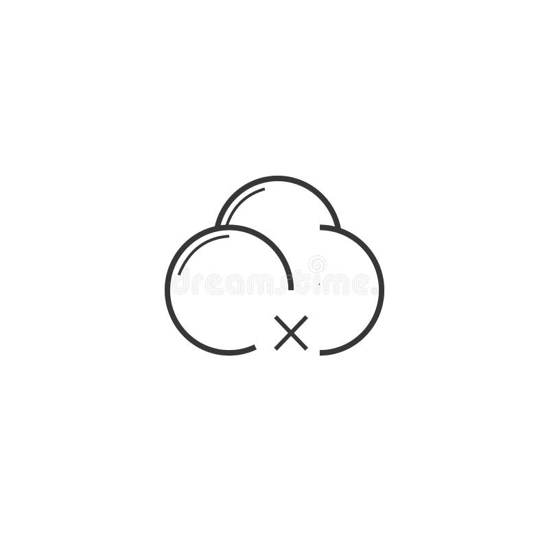 Cloud Fail Icon on White Background. Modern Flat Symbol for Web Site ...