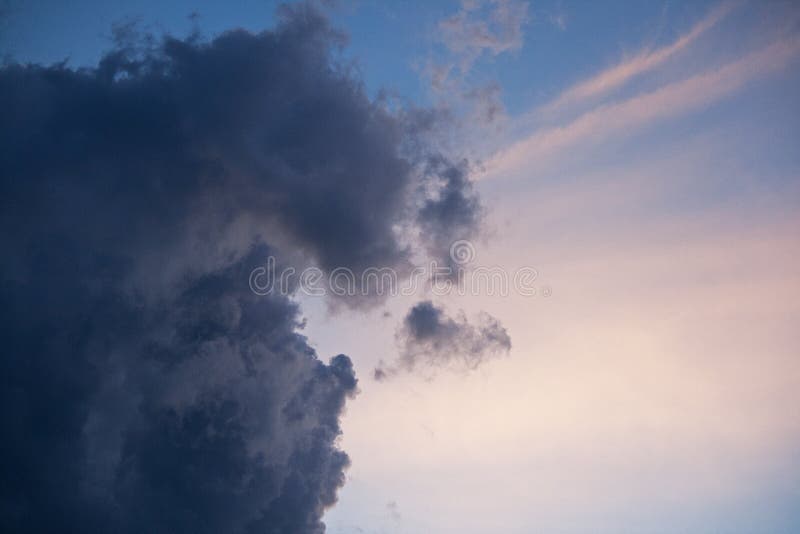CLOUD with FAINT LIGHT in the SKY Stock Photo - Image of broken, paynes ...