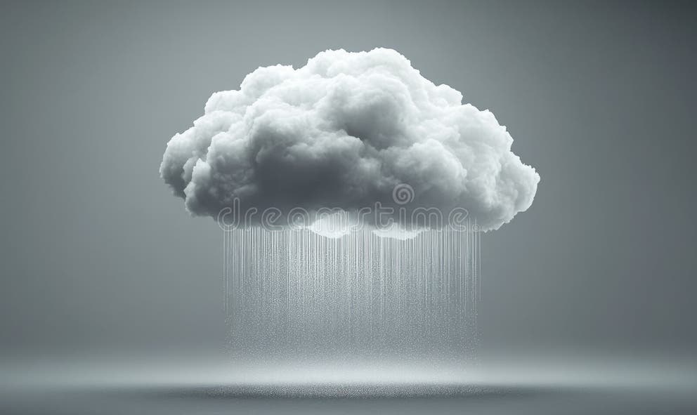 A cloud is falling rain stock illustration. Illustration of rain ...