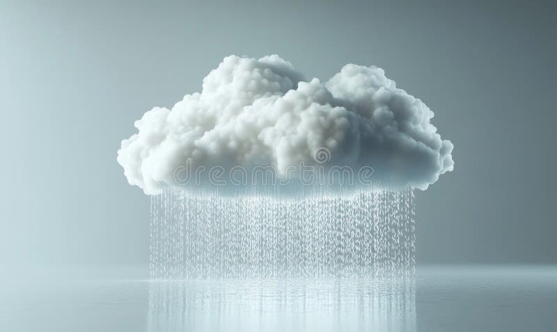 A cloud is falling rain stock illustration. Illustration of nature ...
