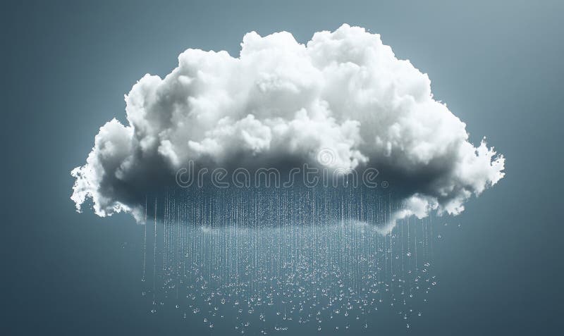 A cloud is falling rain stock illustration. Illustration of nature ...