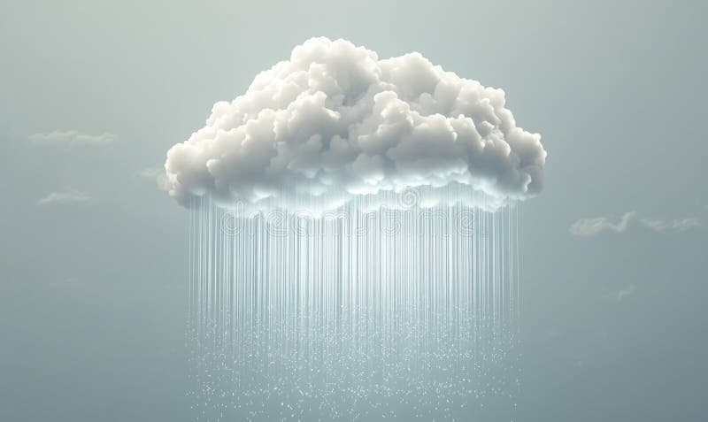 A cloud is falling rain stock illustration. Illustration of falling ...