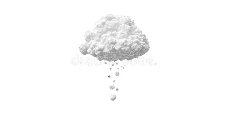 Cloud with Falling Water Droplets. Symbolizes Weather and Precipitation ...