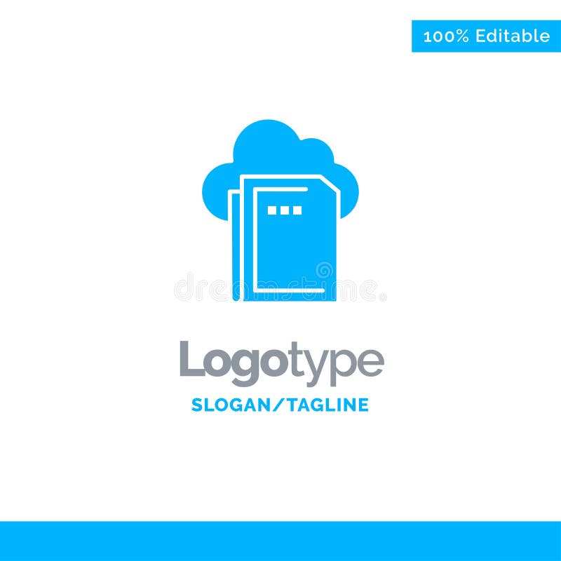 Cloud, File, Data, Computing Blue Business Logo Template Stock Vector ...