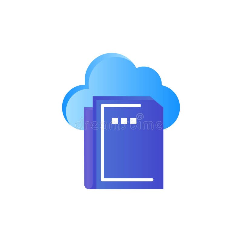 Cloud File Data Computing Flat Color Icon Vector Icon Banner