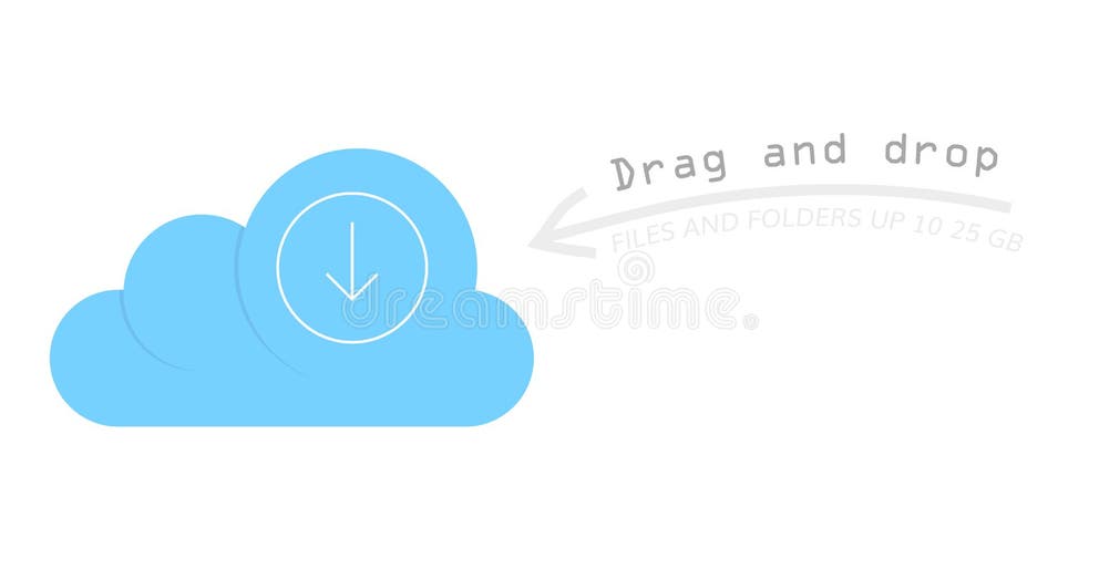 Cloud File Exchange Service Illustration Stock Vector - Illustration of ...