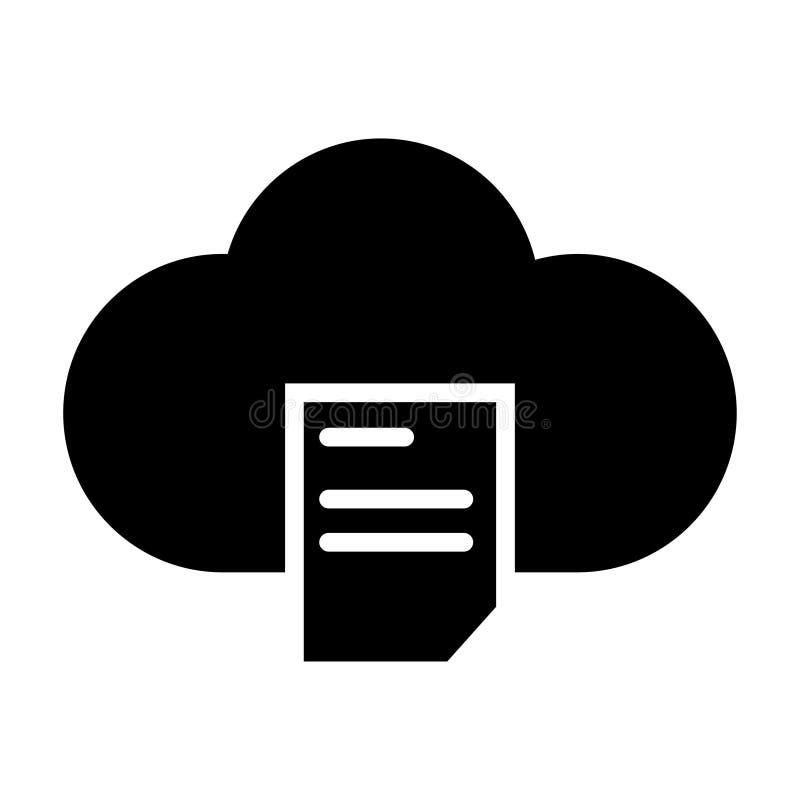 Cloud File Icon stock vector. Illustration of symbol - 243635084