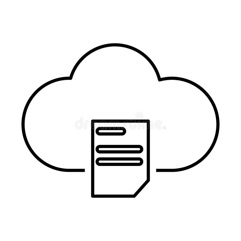 Cloud File Icon stock illustration. Illustration of icon - 255889589