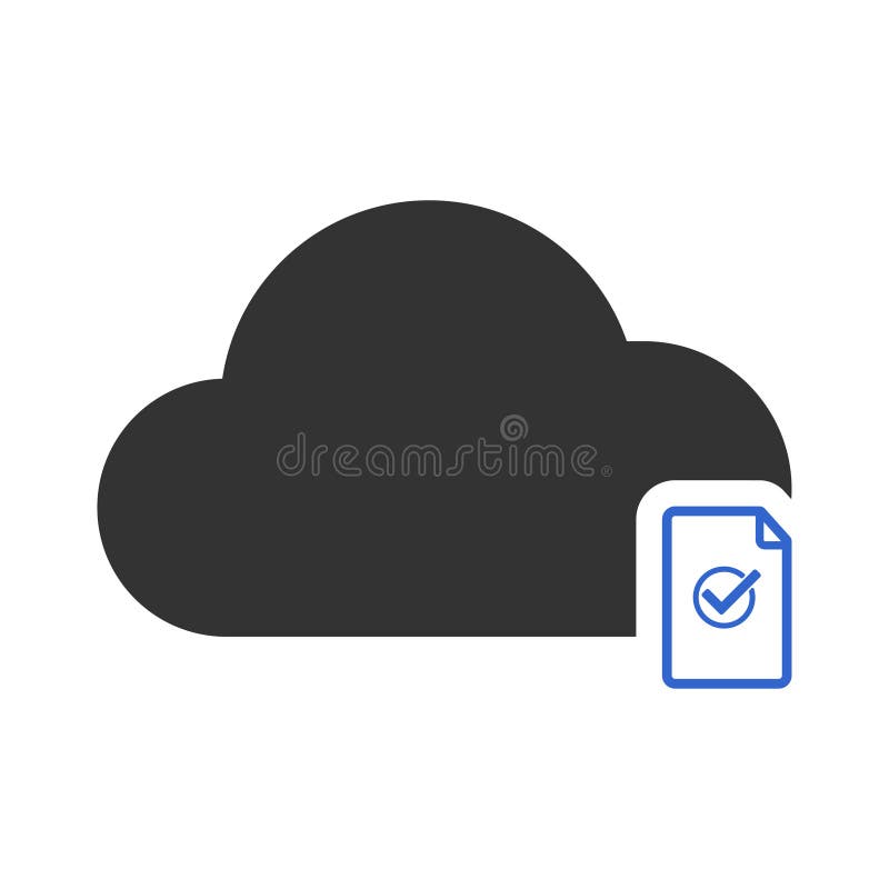 Cloud File Storage Icon, Simple Style Stock Vector - Illustration of ...