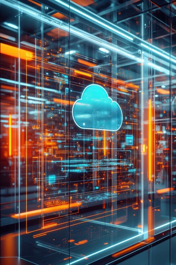 Cloud File Integration, an Advanced Holographic Interface Showing Cloud ...