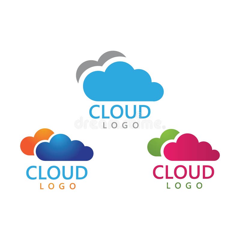 Cloud File Secure File Upload Server Data Logo Design Stock Vector ...