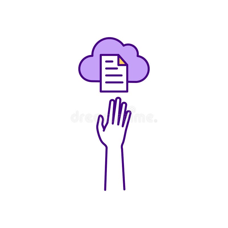 Cloud File Storage Icon, Simple Style Stock Vector - Illustration of ...