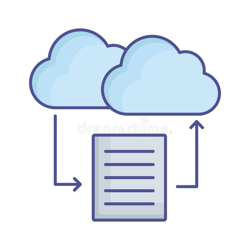 Cloud Files Fill Vector Icon Which Can Easily Modify or Edit Stock Vector - Illustration of ...