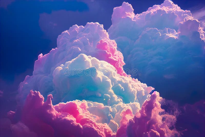 A Cloud Filled with Pink and Blue Clouds in the Sky with a Blue Sky ...