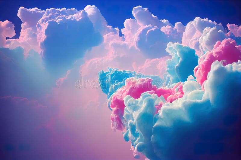 A Cloud Filled with Pink and Blue Clouds in the Sky with a Blue Sky ...