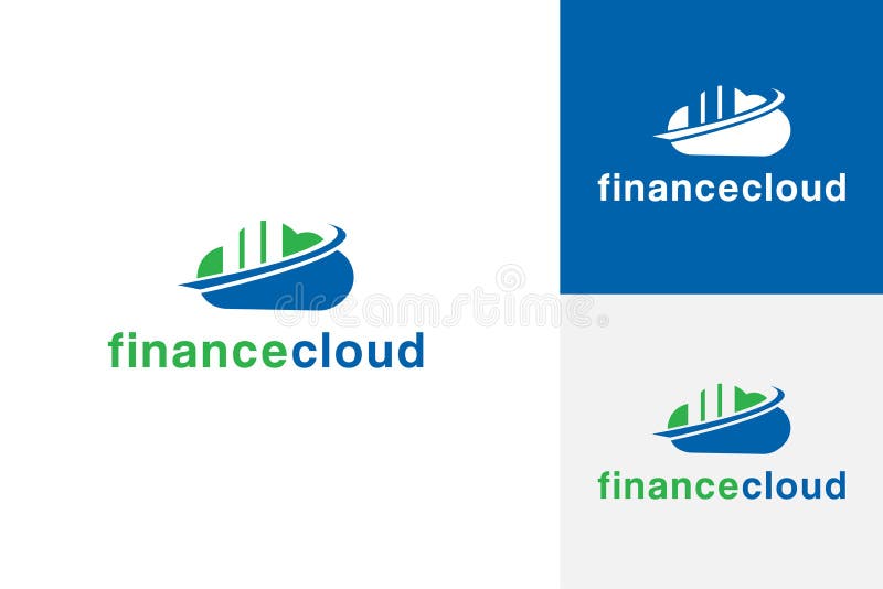 Cloud Finance Logo Template Design Stock Illustration - Illustration of ...