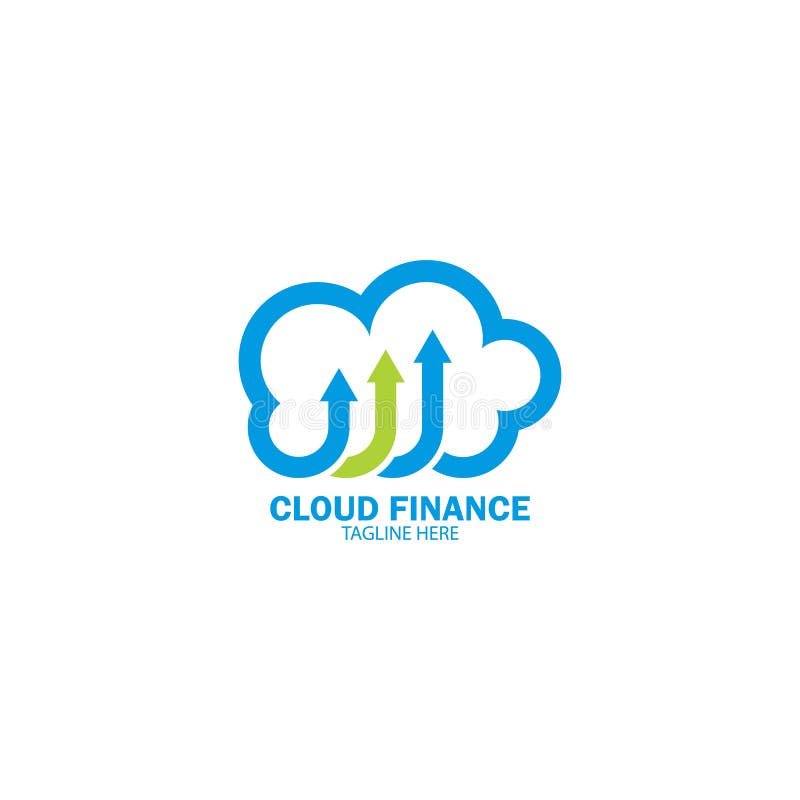 Cloud Finance Logo Vector Icon Illustration Stock Vector - Illustration ...